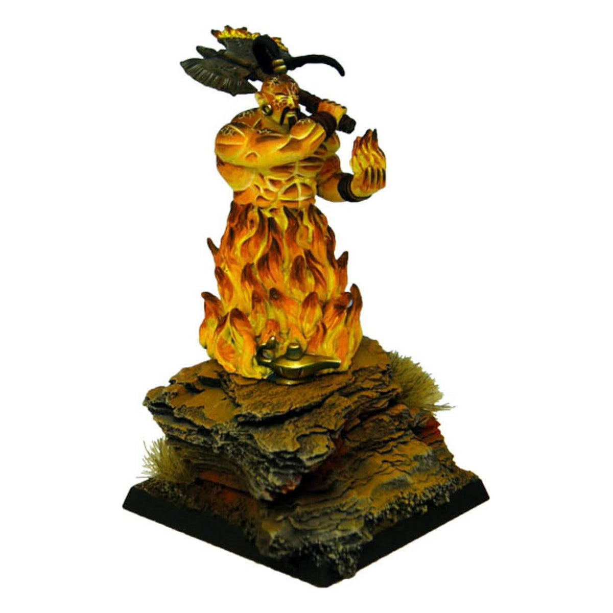 Shieldwolf Araves Djinn of Fire – 28mm Elemental Flame Resin Miniature