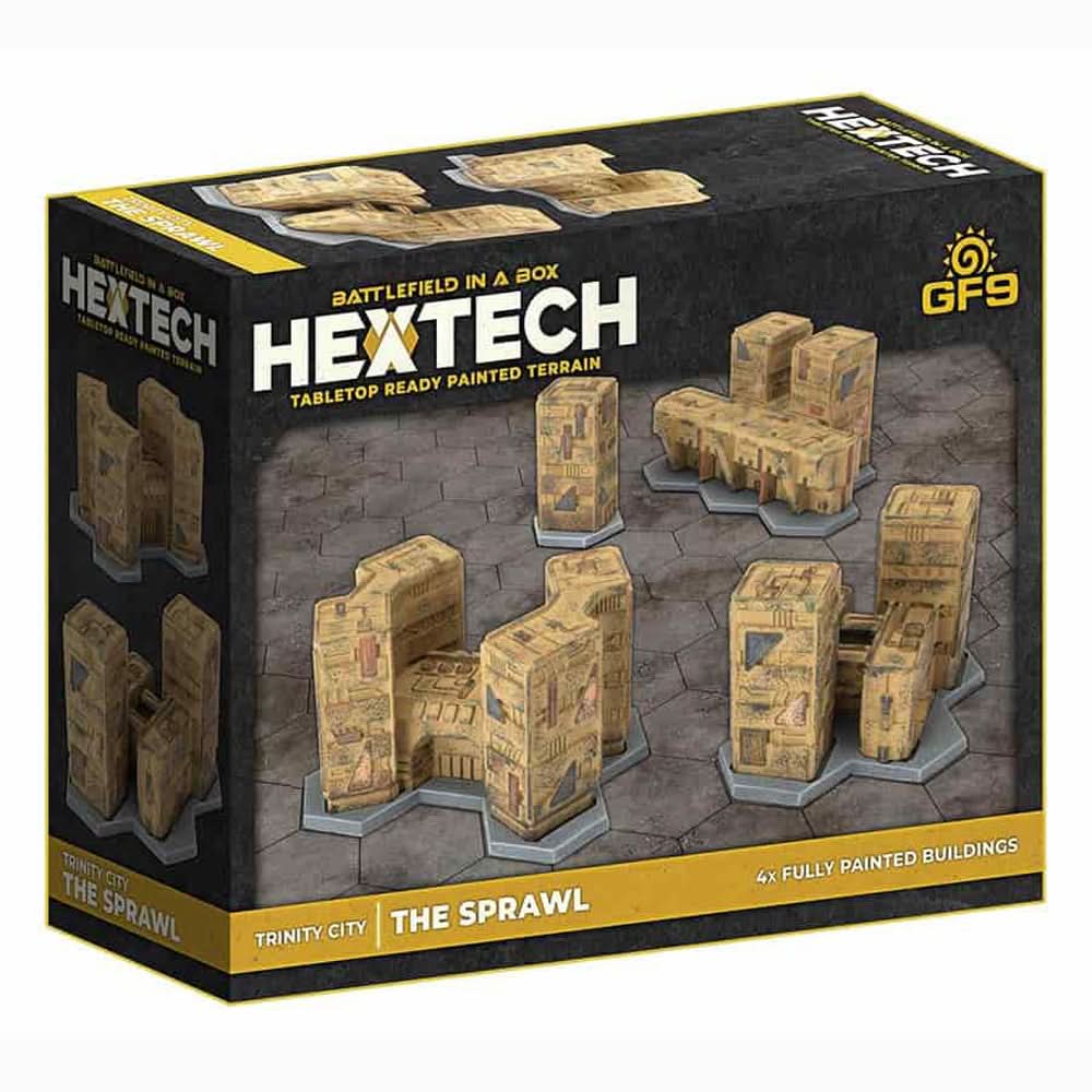 Hextech The Sprawl (x4) – Pre-Painted Terrain (Preorder Jan 18)