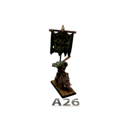 Warhammer Orcs and Goblins Boar Standard Bearer - A26