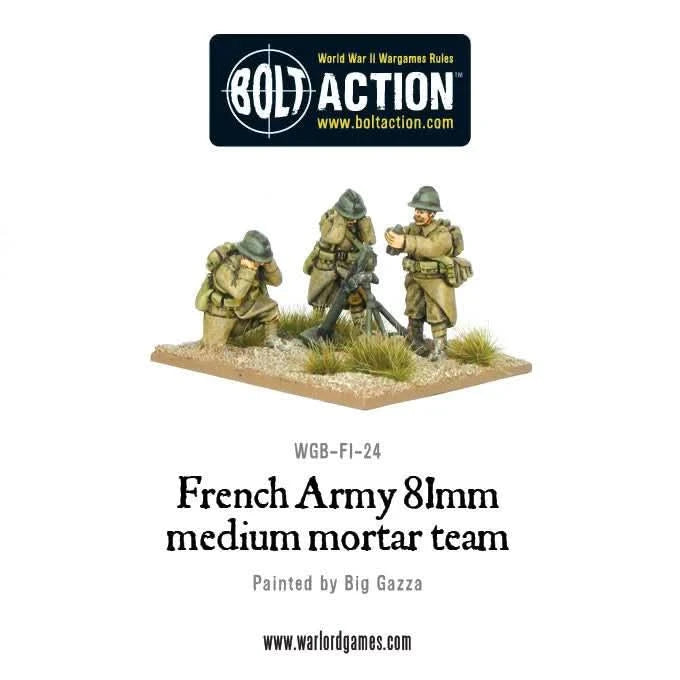 Bolt Action French Army 81mm medium mortar team