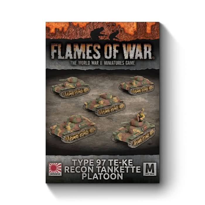 Flames of War Type 97 Te-Ke Recon Tankette Platoon (x5)