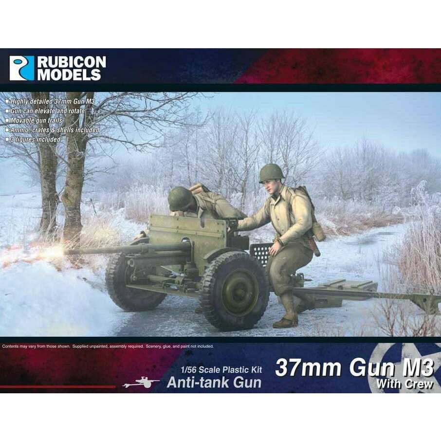 Rubicon American M3 37mm Anti-tank Gun with Crew New