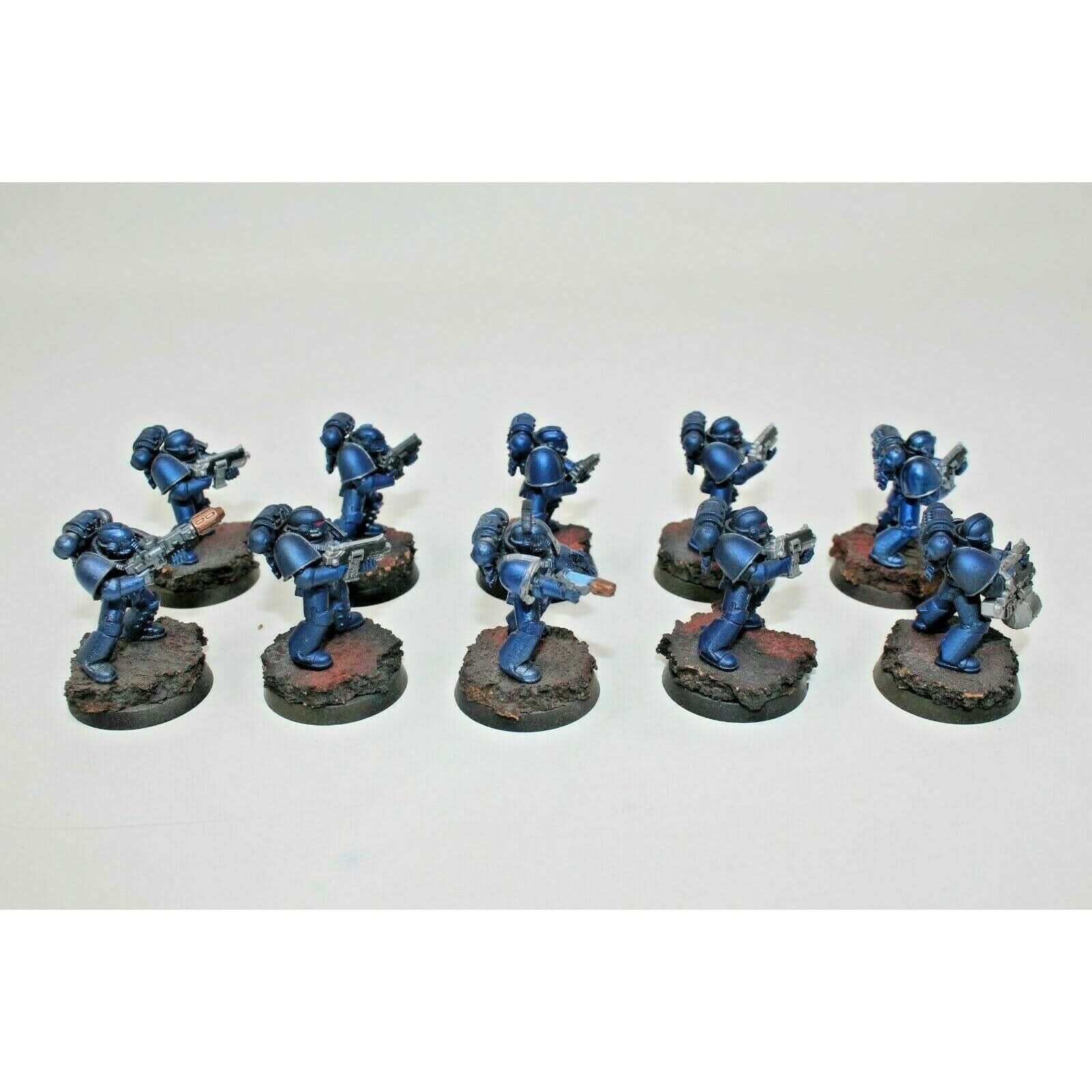 Warhammer Space Marines Mark IV Tactical Squad Well Painted - F1