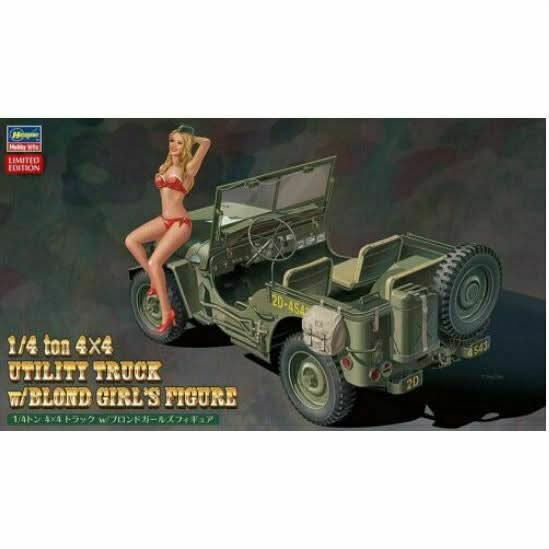 Hasegawa 1/24 1/4 Ton 4x4 Utility Truck Model Kit – SP449