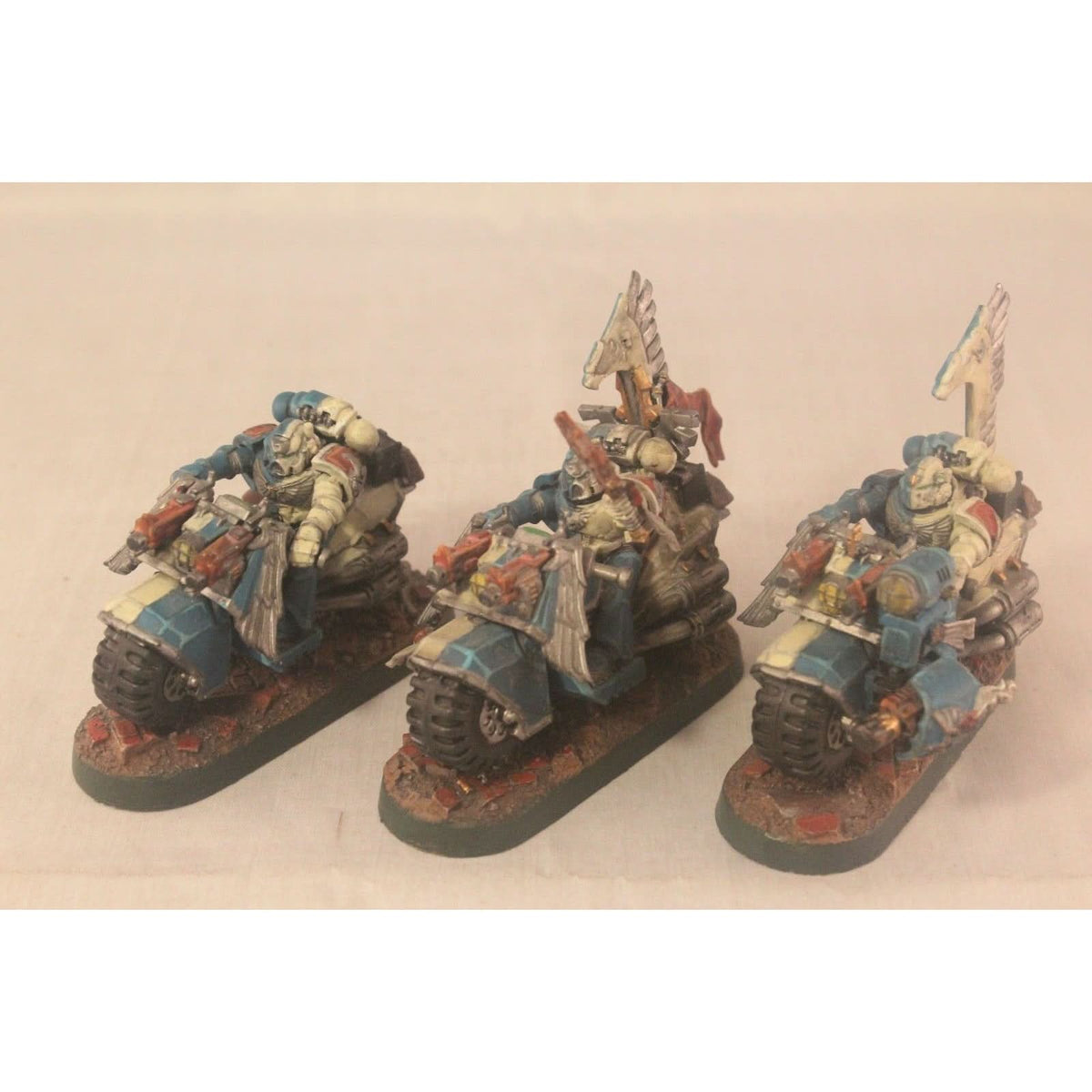 Warhammer Space Marine Biker Squad Well Painted