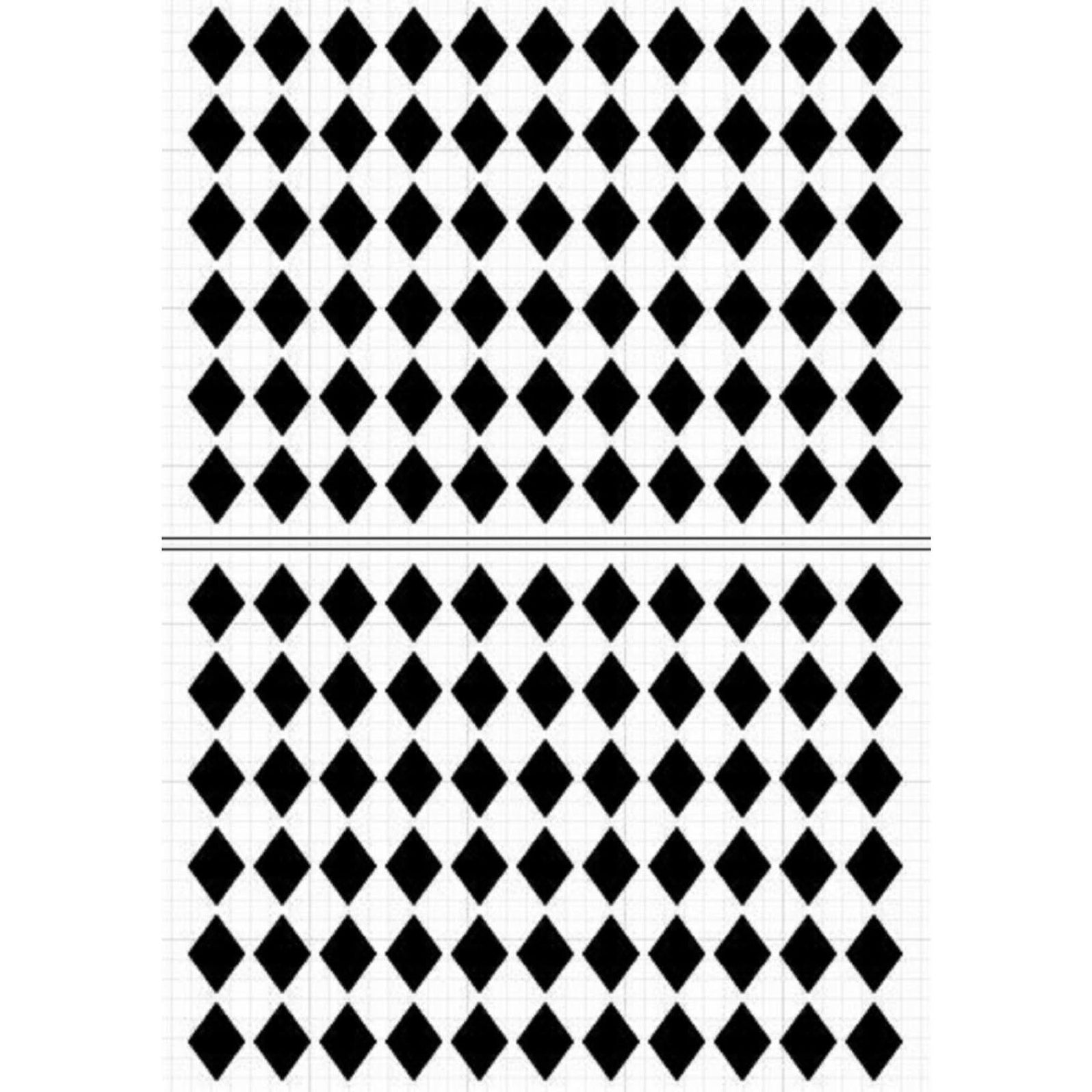 Hobby Miniature Tabletop Gaming Diamond Grid Airbrush Vinyl Stencil
