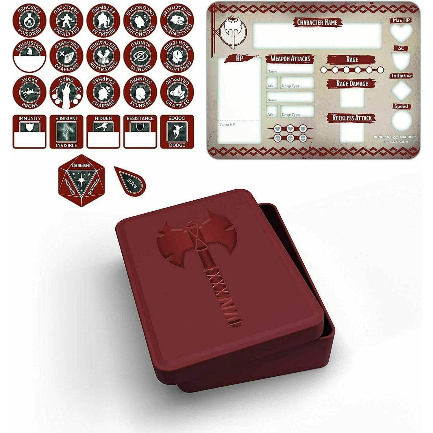 Dungeons and Dragons Barbarian Token Set | Tistaminis