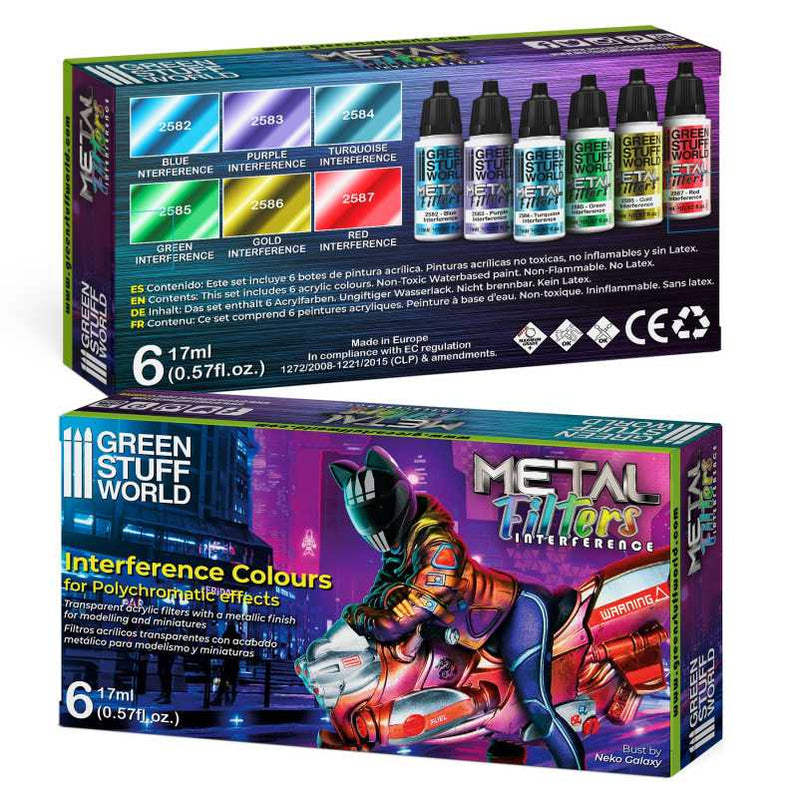 Green Stuff World Paint Set - Color Filters INTERFERENCES New