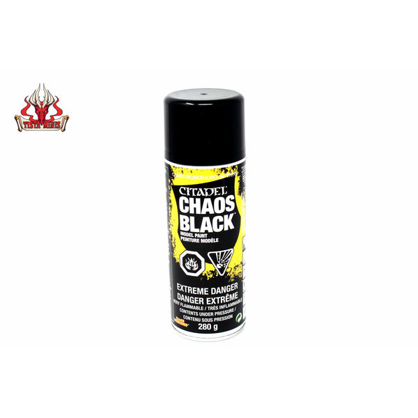 Warhammer Citadel Chaos Black Spray Primer | Tistaminis