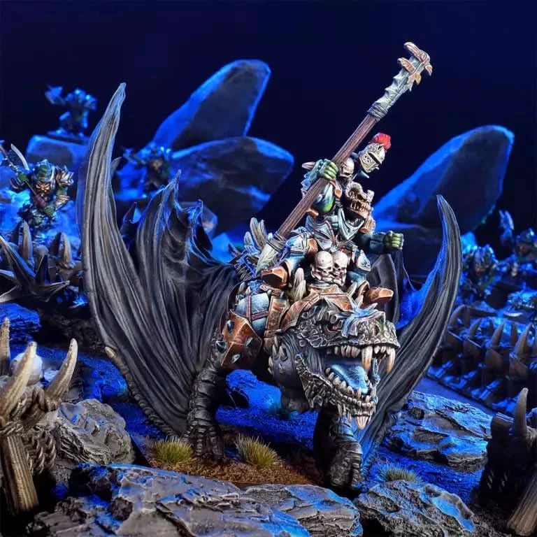 Kings of War Riftforged Orc Stormbringer on Winged Slasher New